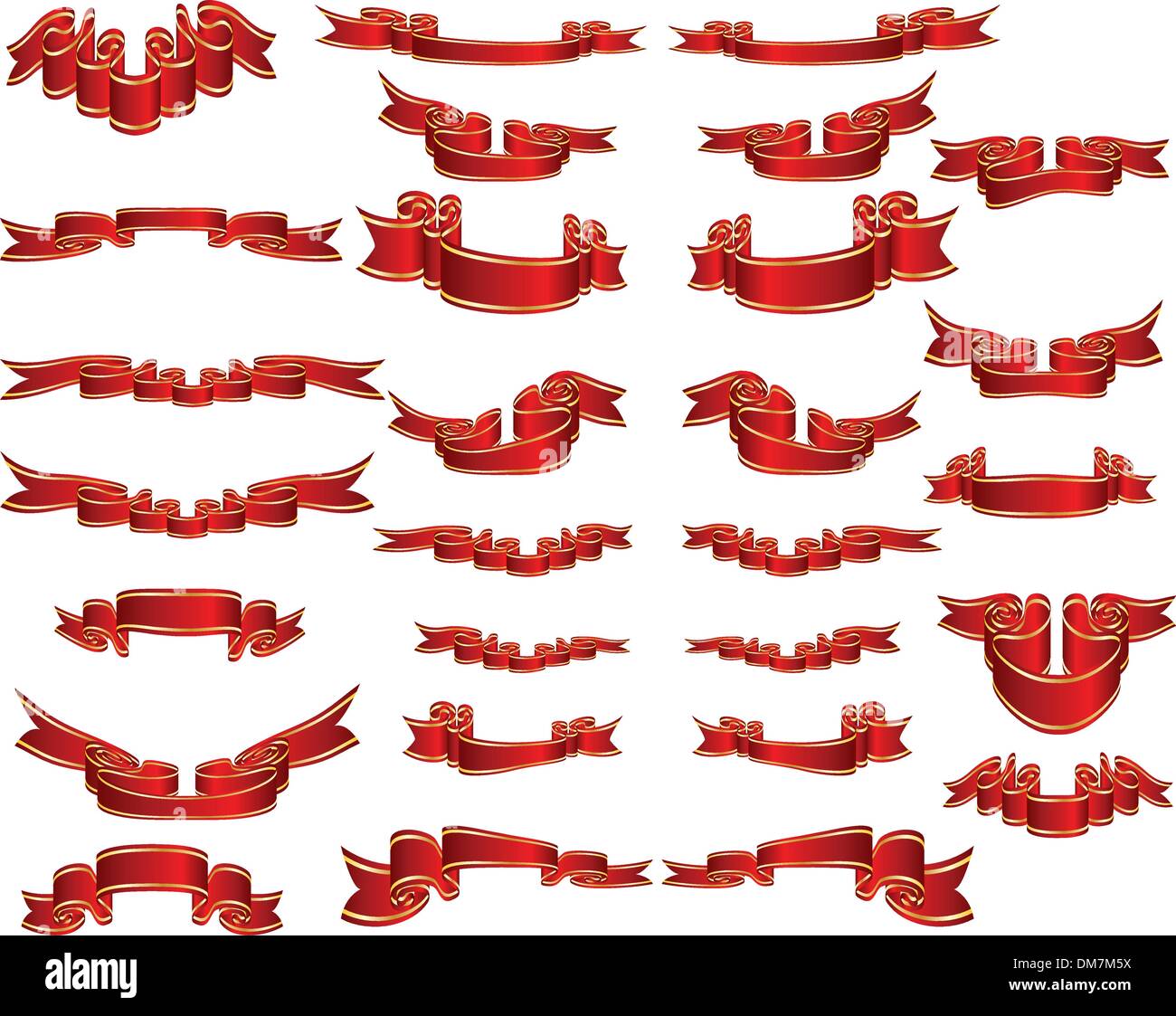 Red hair ribbon bow Stock Vector Images - Alamy