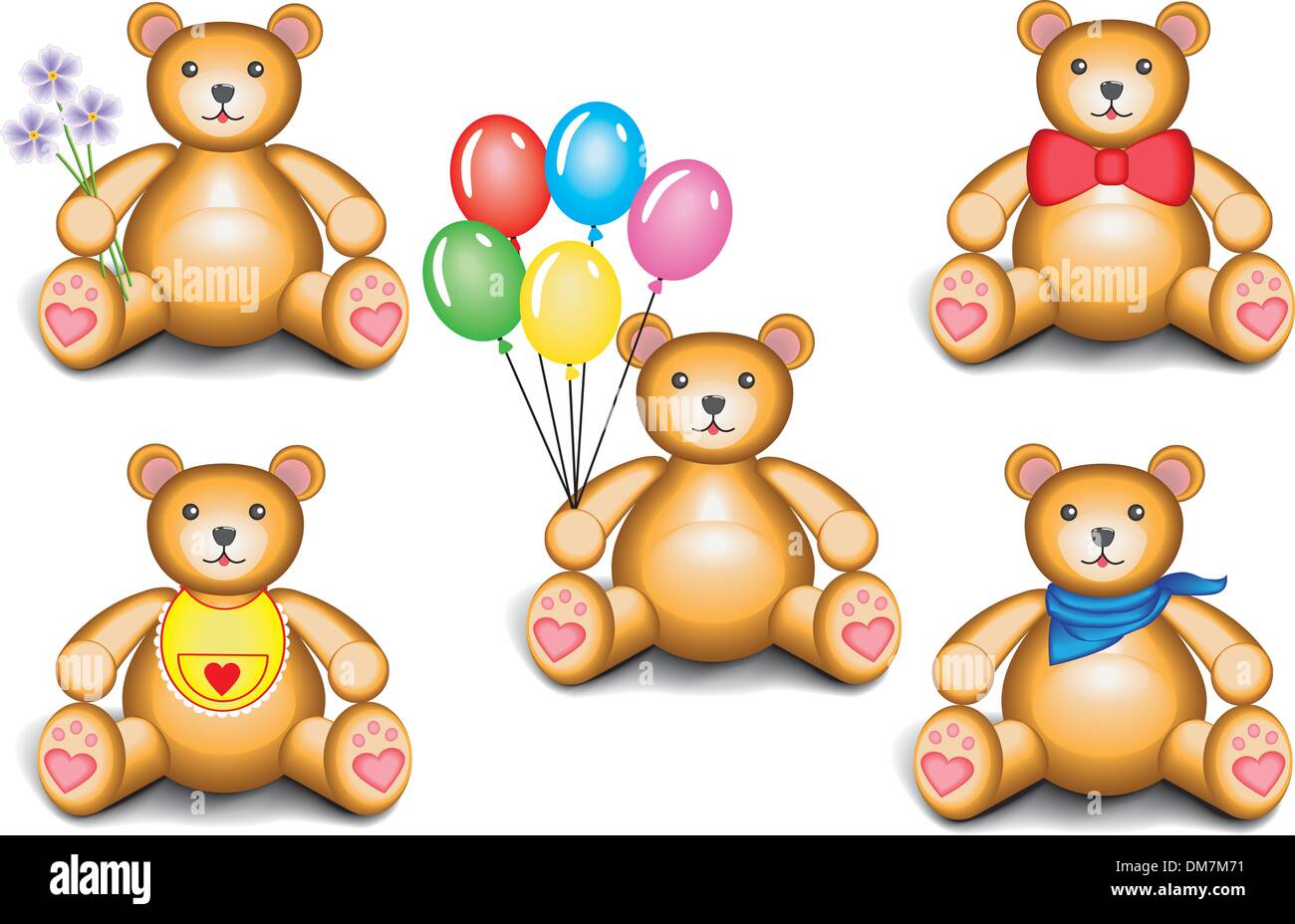 Teddy bear bow on background Stock Vector Images - Alamy