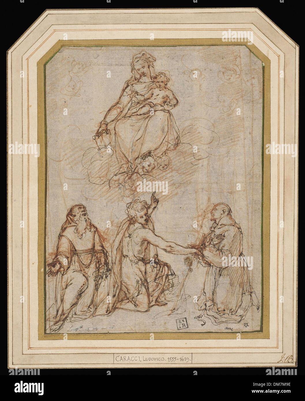 This Renaissance painting depicts the Madonna and Child surrounded by ...