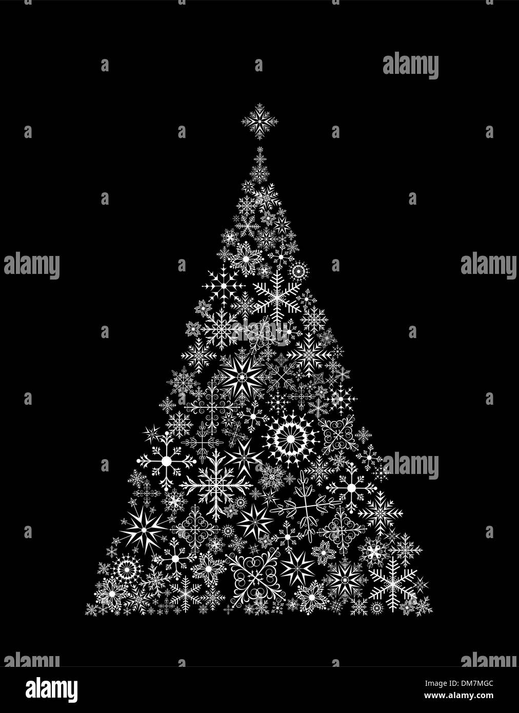 Christmas tree made of snowflake Stock Vector Image & Art - Alamy