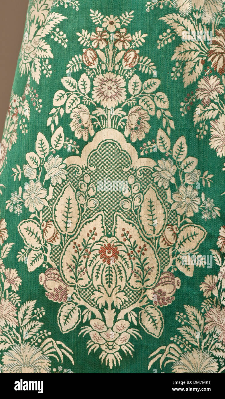 This piece features a man's at-home robe, known as a banyan, paired ...