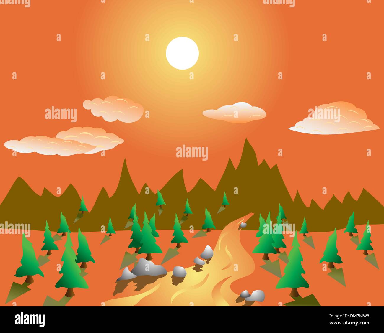 rural vector landscape Stock Vector Image & Art - Alamy