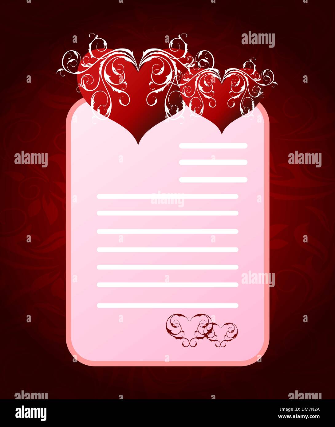 romantic letter for Valentine's day Stock Vector Image & Art - Alamy