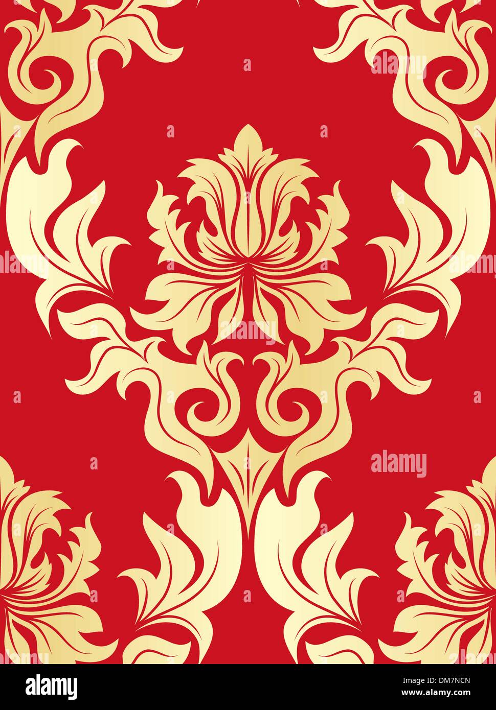 seamless damask pattern Stock Vector Image & Art - Alamy