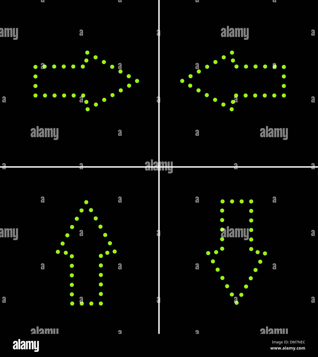 Illustration set elements of green diode arrow for design Stock Vector ...