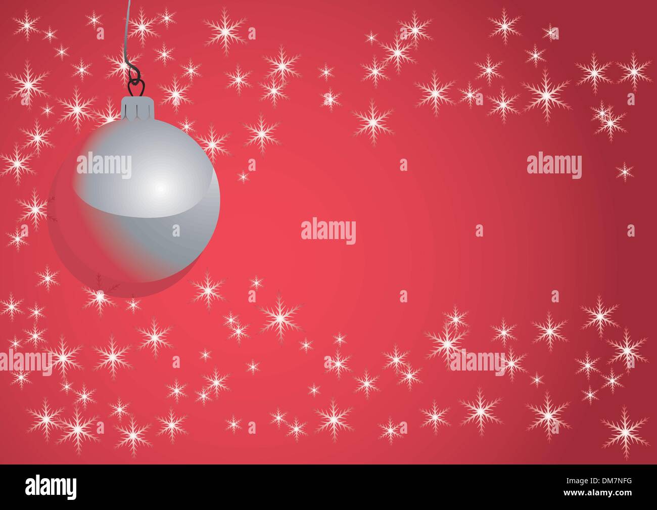 Christmas white ball hanging Stock Vector Images - Alamy