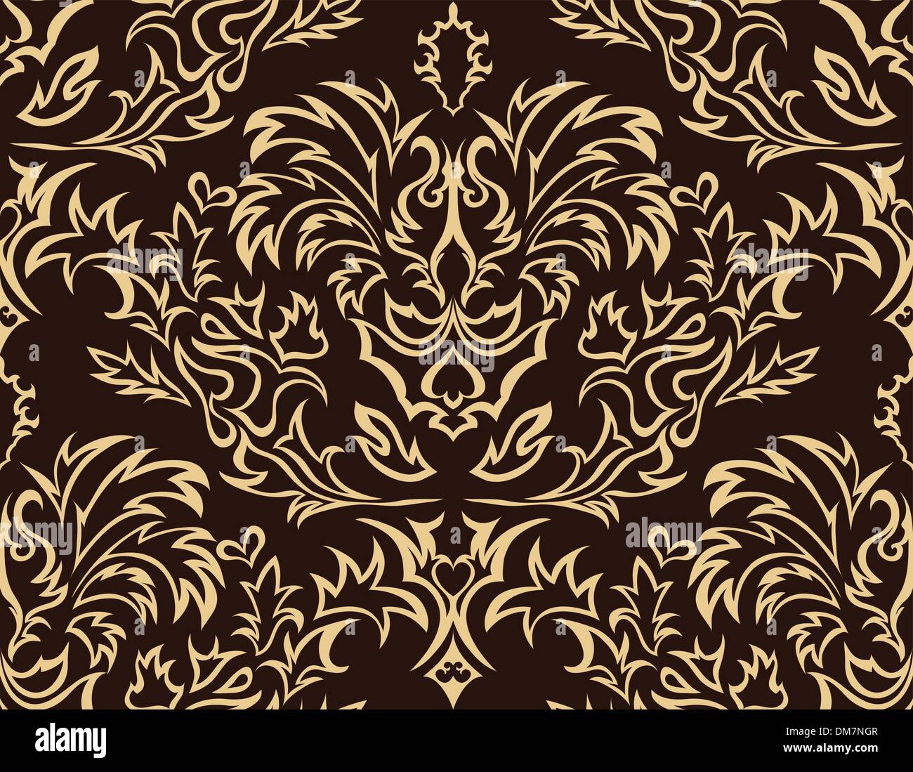seamless damask pattern Stock Vector Image & Art - Alamy