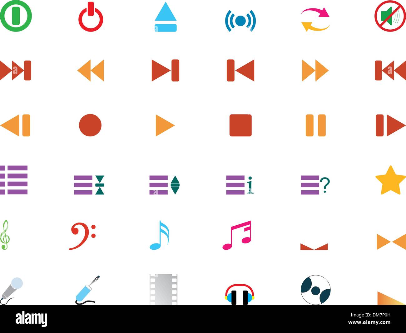 musical icons set Stock Vector Image & Art - Alamy