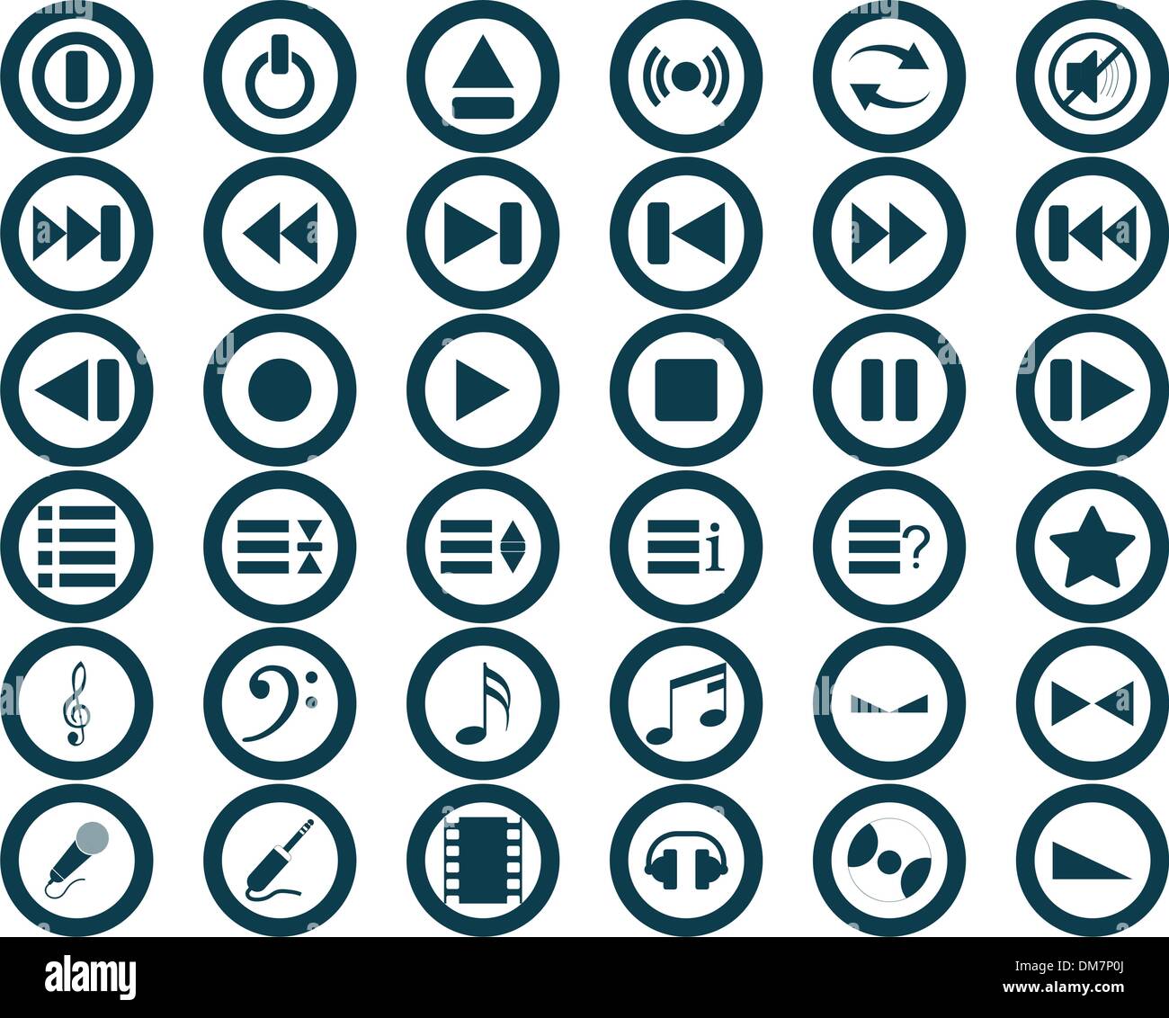 musical icons set Stock Vector Image & Art - Alamy