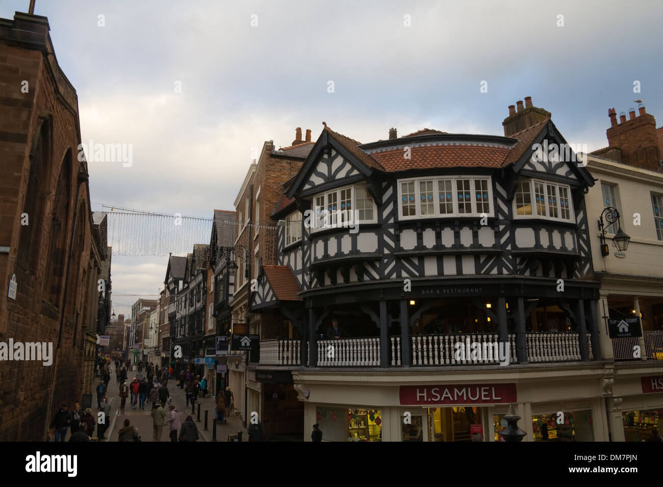 View along preserved historic buildings High Resolution Stock ...