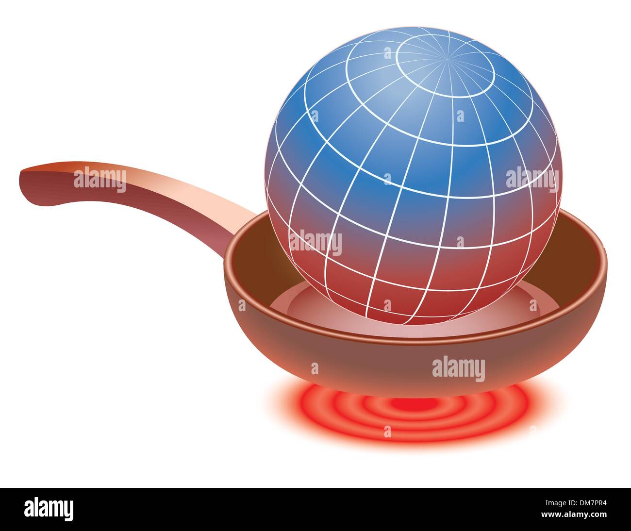 globe on red-hot frying pan Stock Vector Image & Art - Alamy