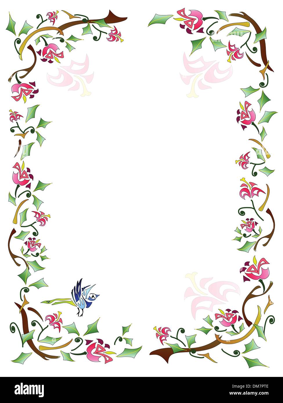 Ornamental floral frame on Cut Out Stock Images & Pictures - Alamy
