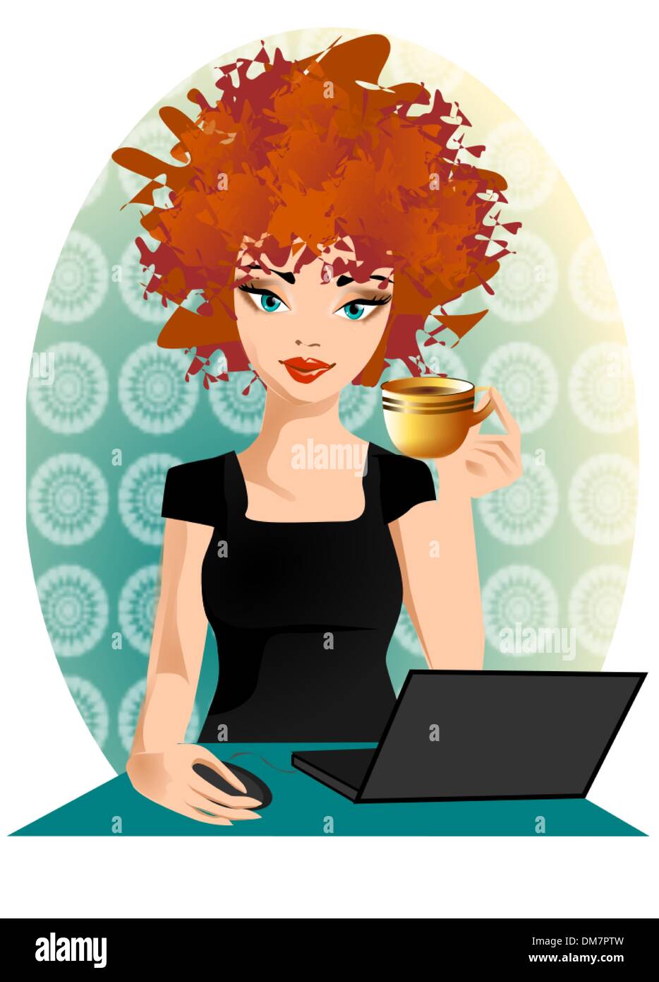 Happy are interested Stock Vector Images - Alamy