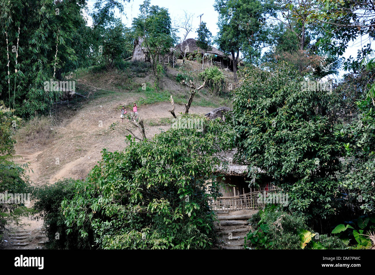 India, Arunachal Pradesh, Tirap region, Longkhaw village, landscape ...