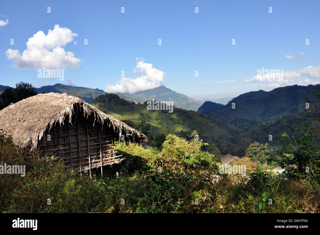India, Arunachal Pradesh, Tirap region, Longkhaw village, landscape ...