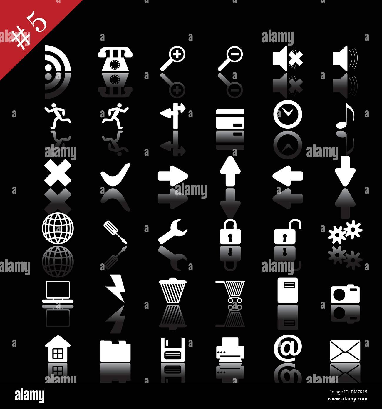 icon set #5 Stock Vector Image & Art - Alamy
