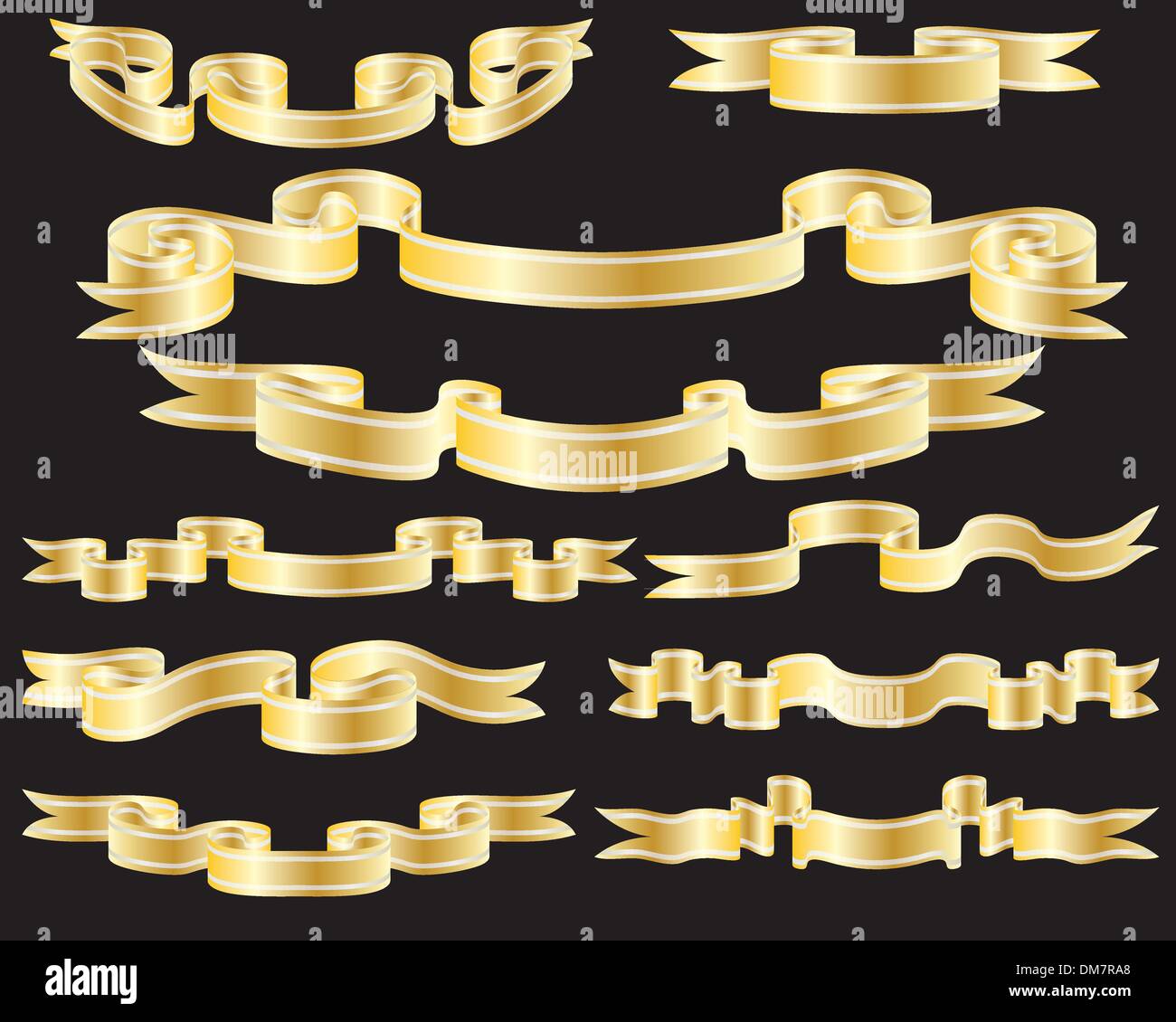 Striped ribbon set hi-res stock photography and images - Alamy