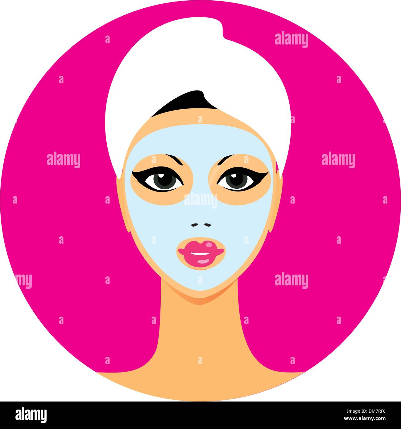 Brunette face beauty Stock Vector Images - Alamy