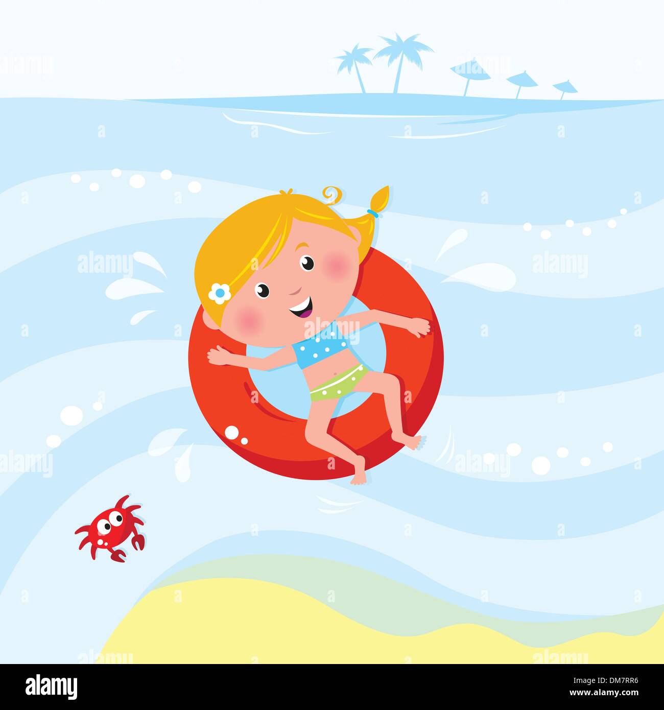 Woman swimming in swimming pool Stock Vector Images - Alamy