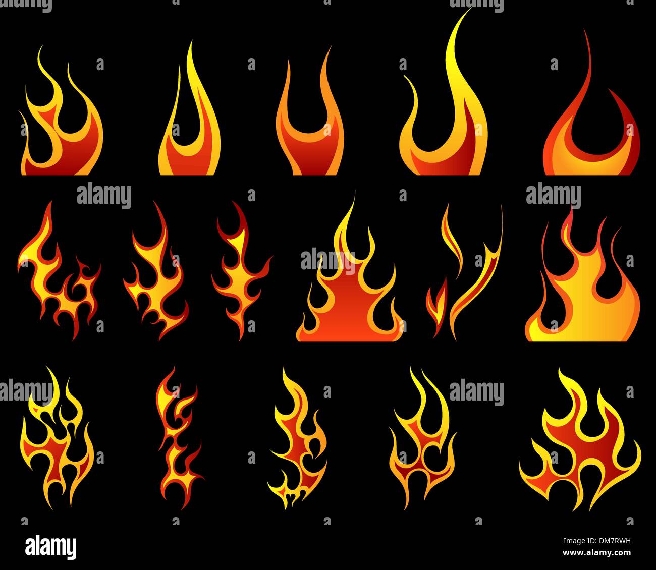 fire patterns set Stock Vector Image & Art - Alamy