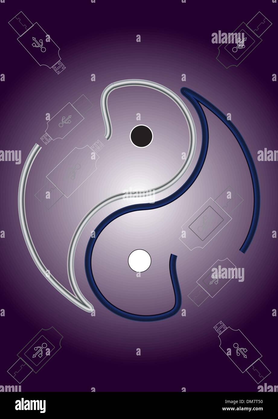 Cable input plug in Stock Vector Images - Alamy