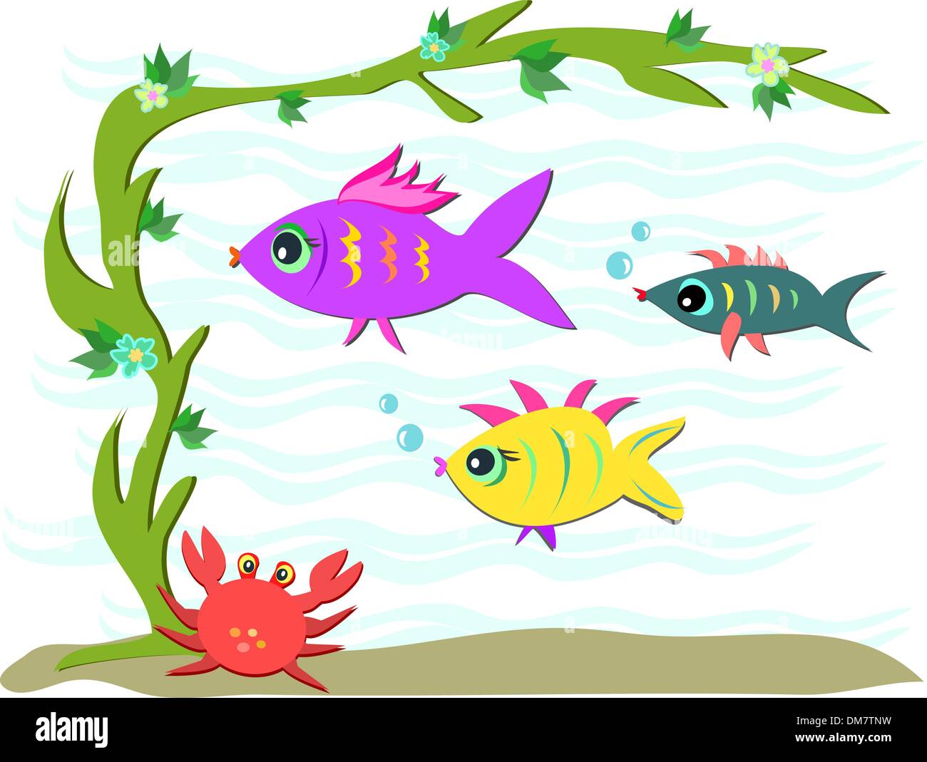 Fish are friends Stock Vector Images - Alamy