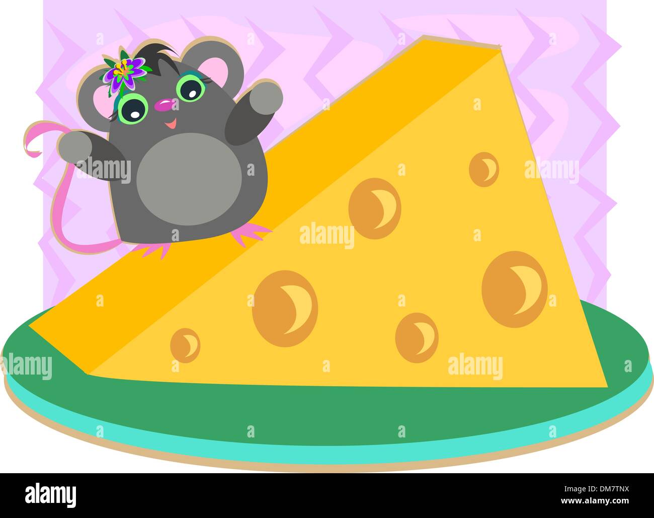 Cartoon illustration mouse eat cheese hi-res stock photography and ...