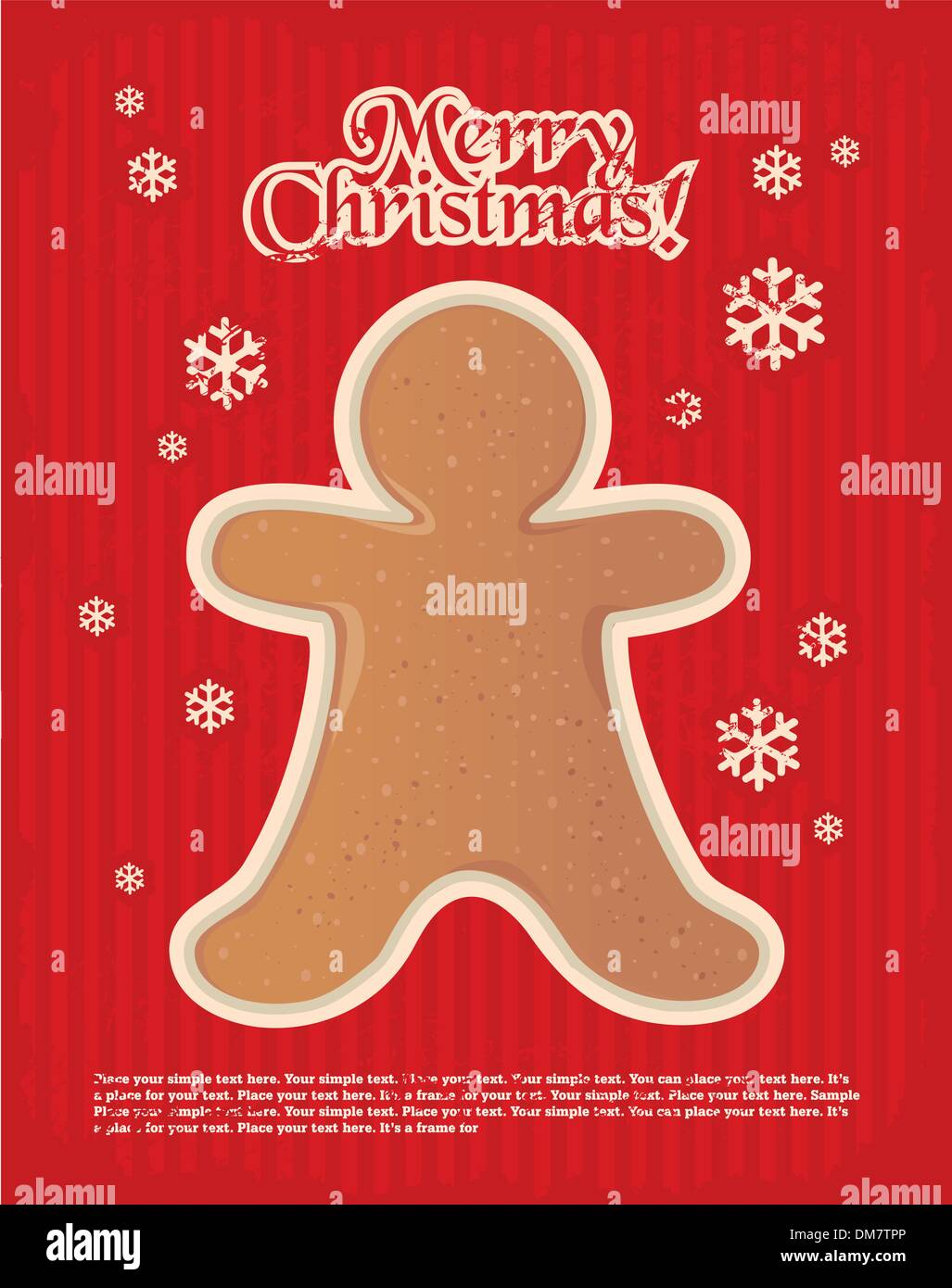 Christmas postcard with gingerbread man Stock Vector Image & Art - Alamy