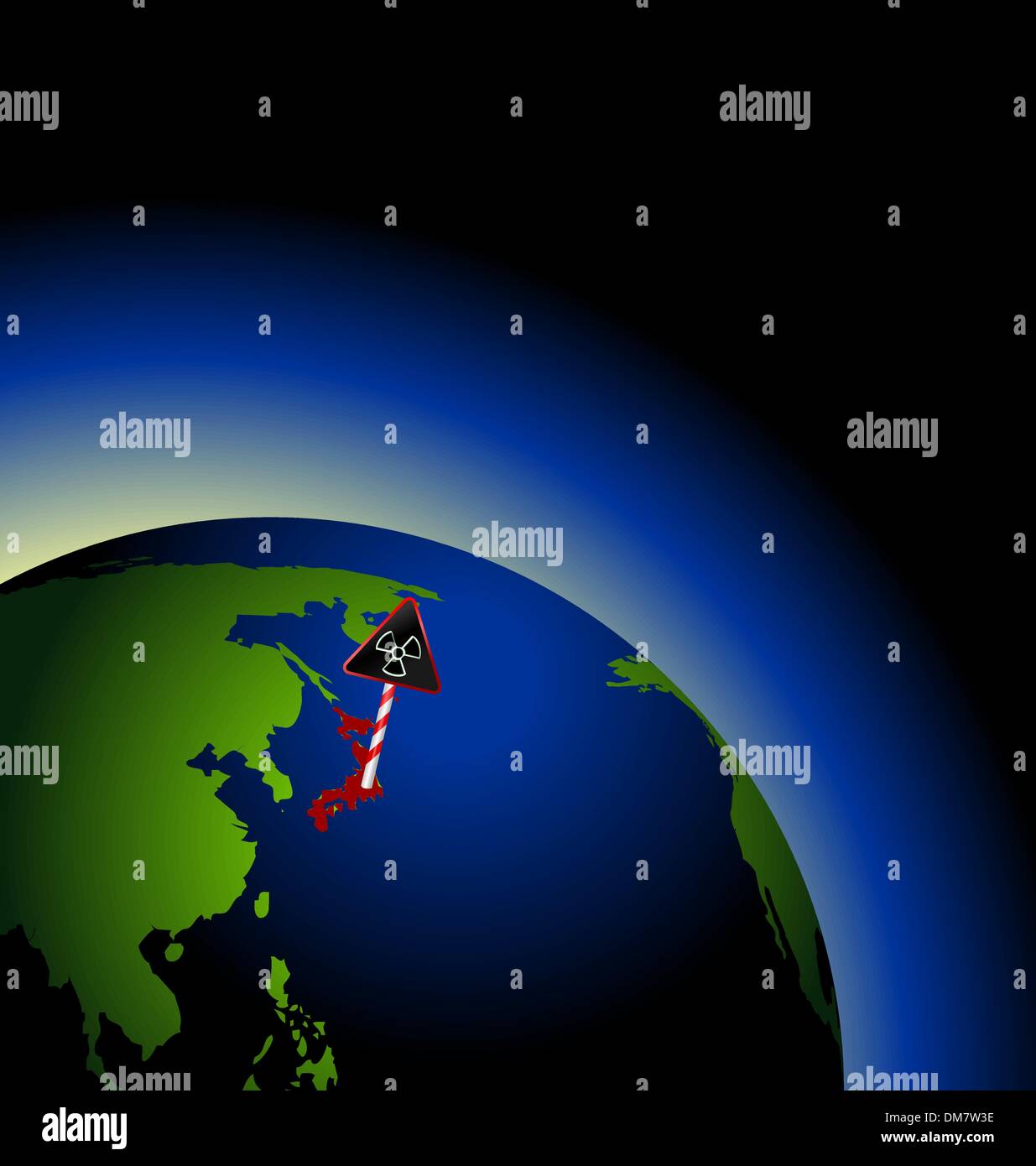 Illustration of global radioactive biohazard after damage on nuc Stock ...