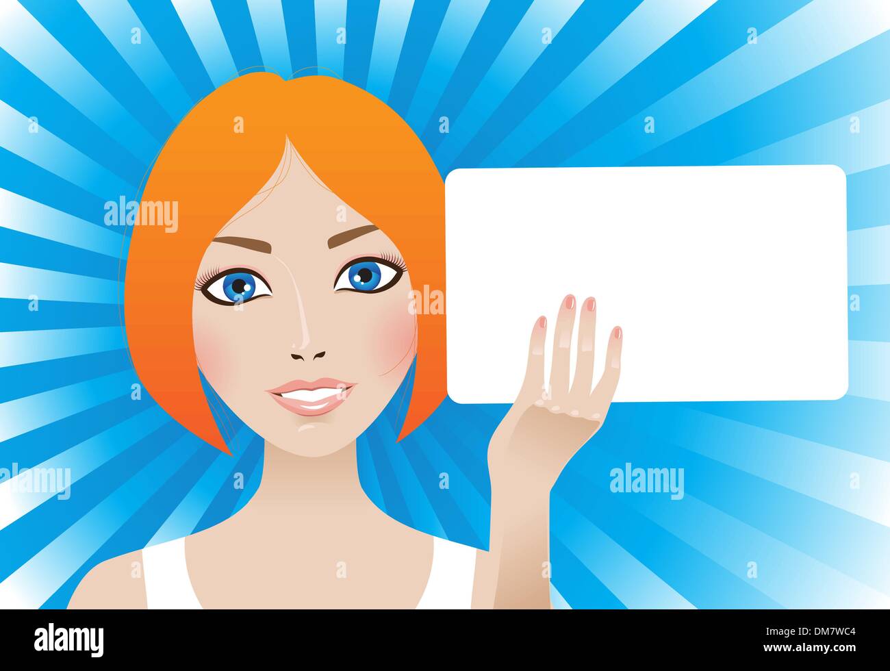 Smiling girl showing hand Stock Vector Images - Alamy