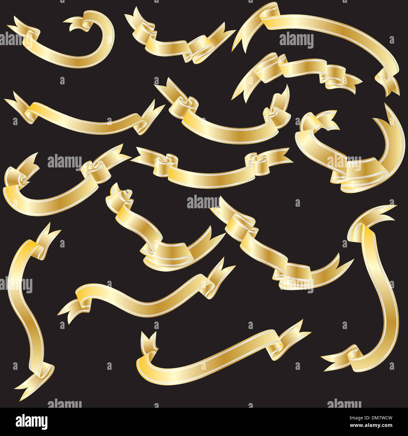 Golden scrolls group Stock Vector Images - Alamy