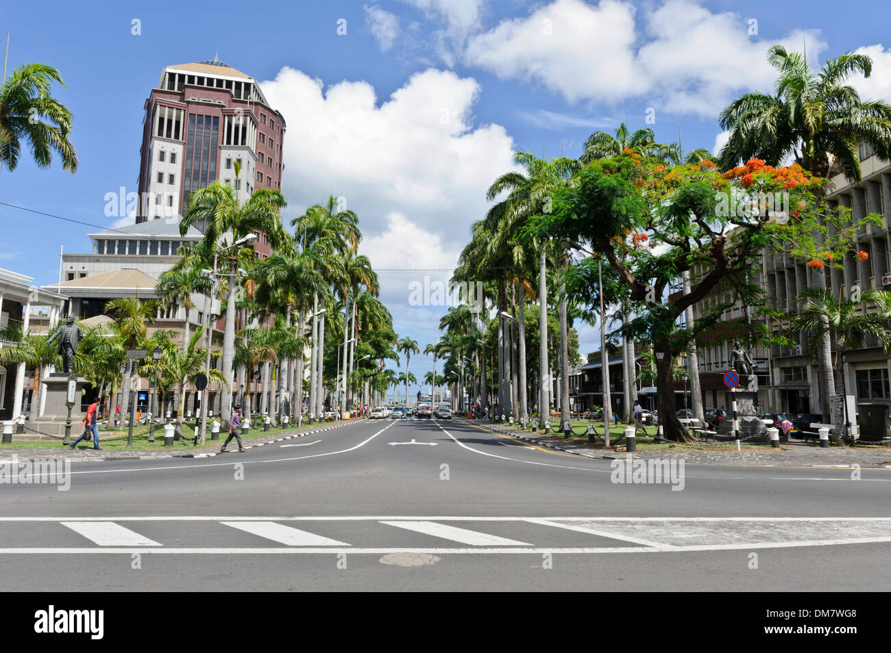 Typical traffic on Place D'armes, one of Port Louis busy roads, Port ...
