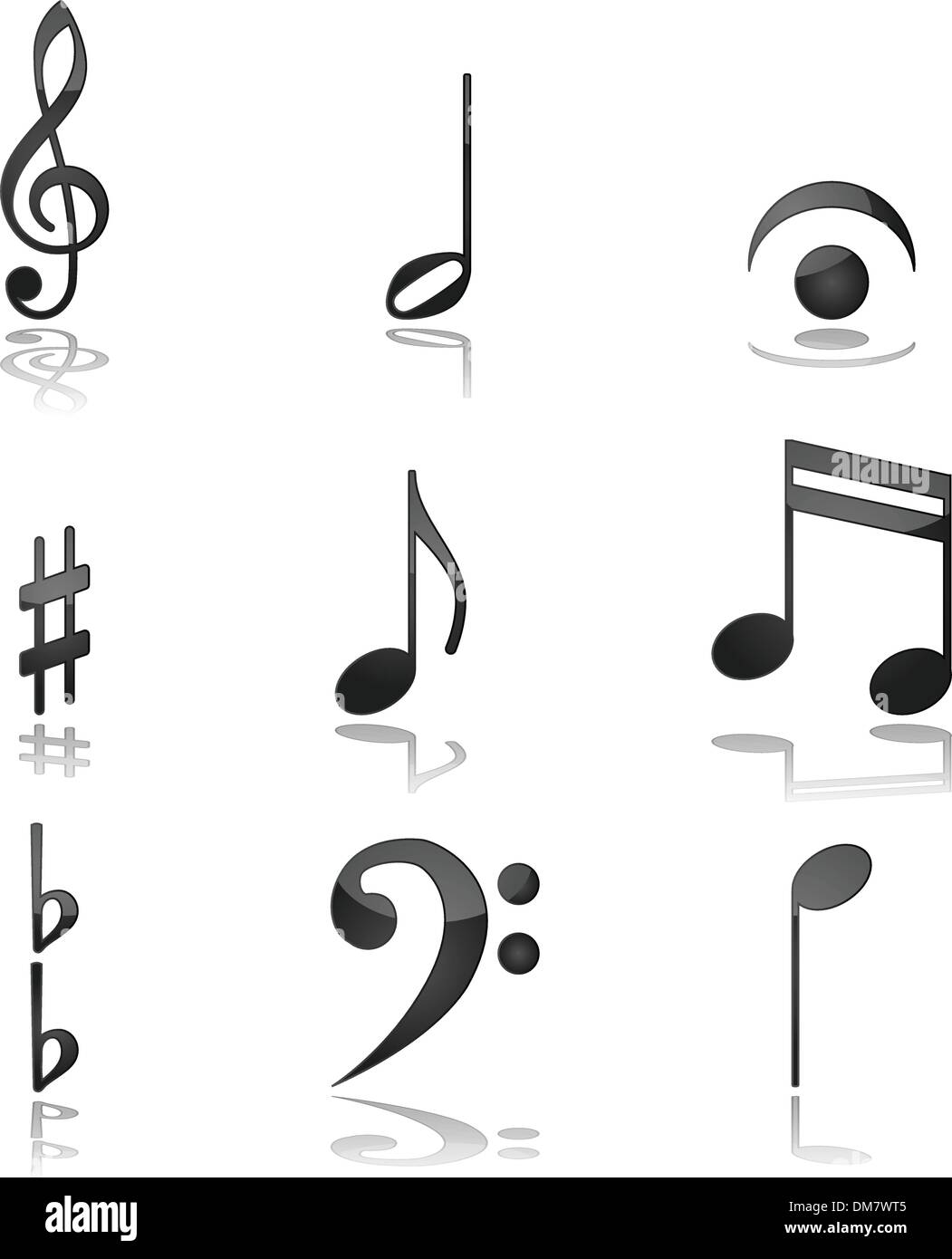 Modern musical notation Black and White Stock Photos & Images - Alamy