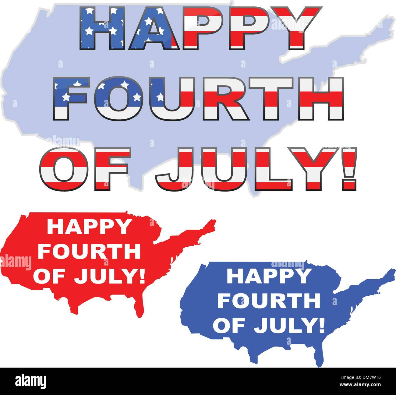 Outline map united america showing Stock Vector Images - Alamy