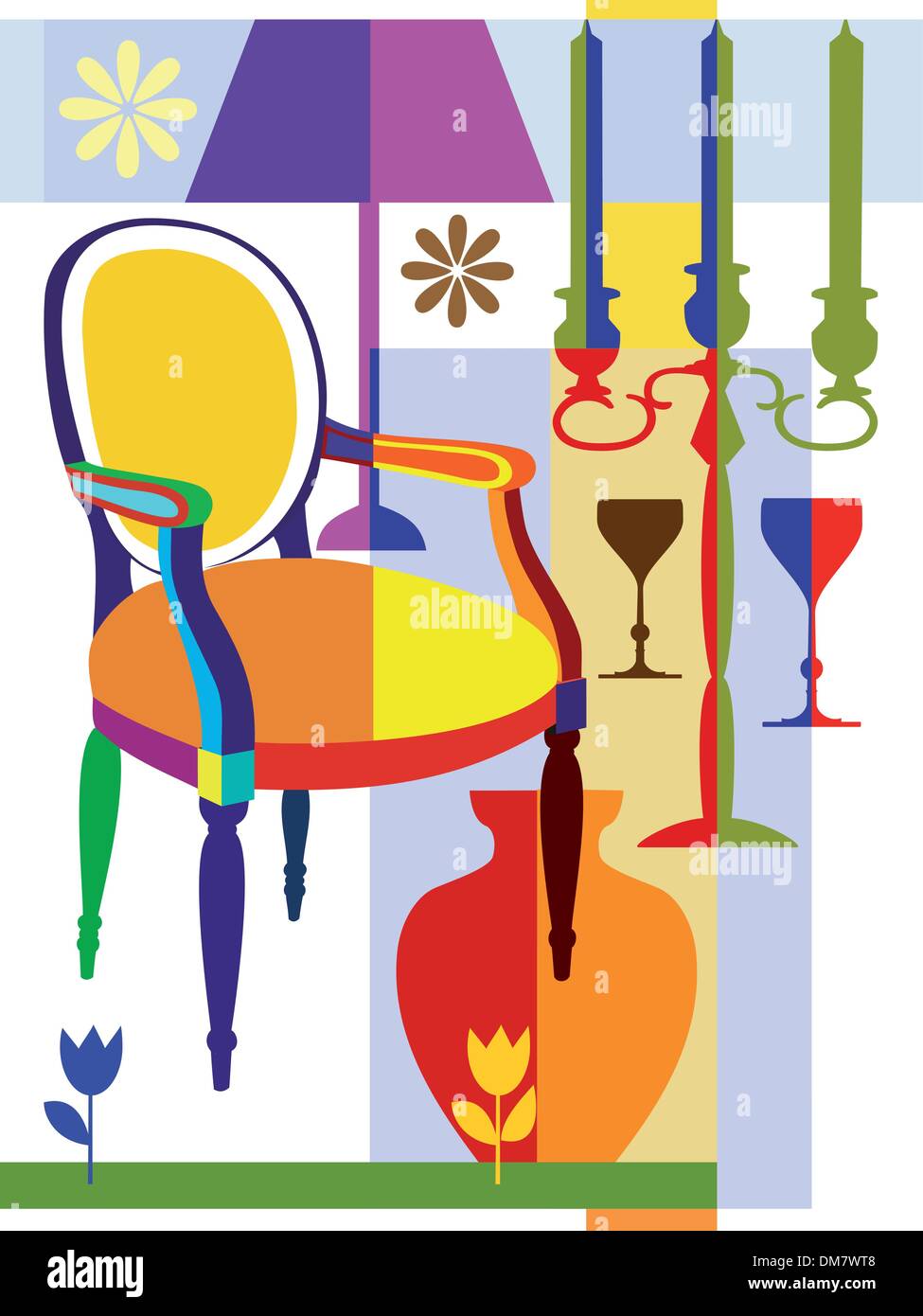 Interior lifestyle detail Stock Vector Images - Alamy