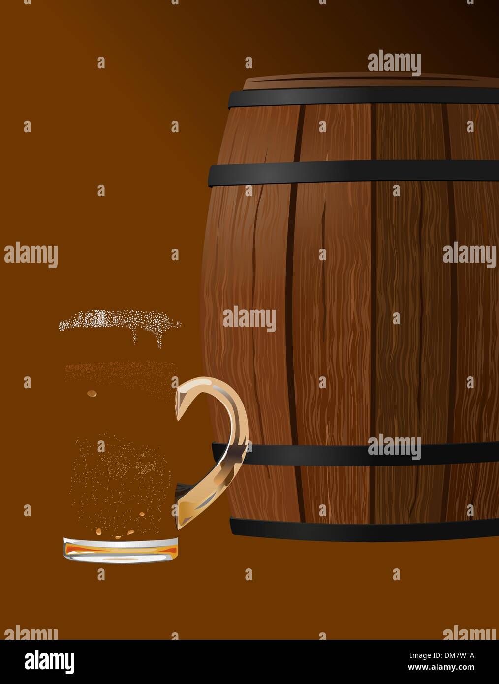 Wooden barrel beer Stock Vector Images - Alamy