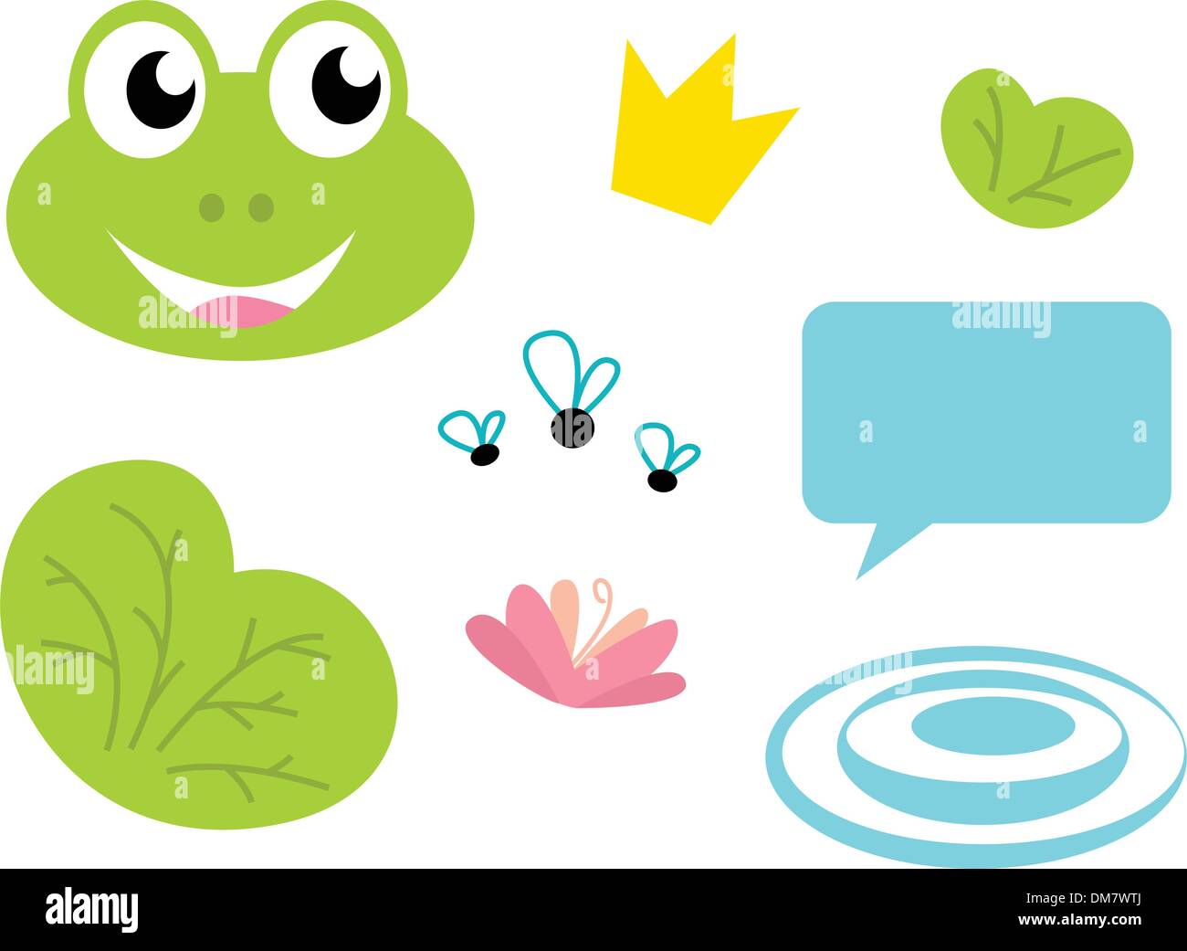 Cute Frog queen icons - isolated on white Stock Vector Image & Art - Alamy