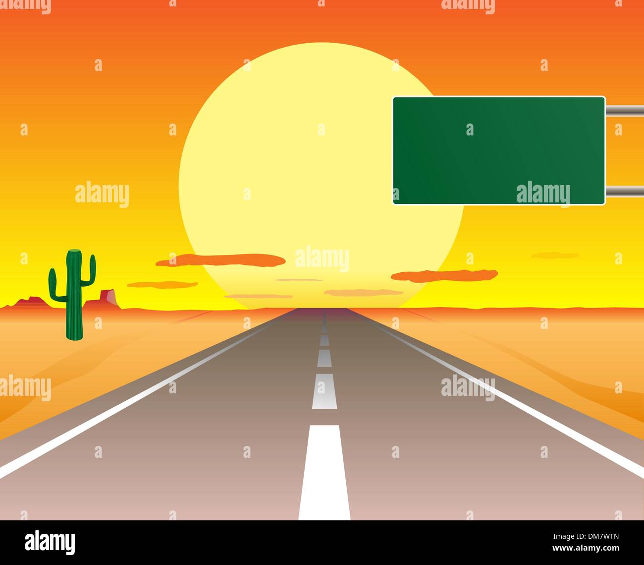 Scenic landscape road in Stock Vector Images - Alamy