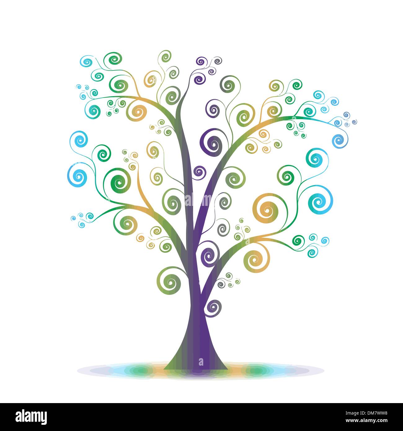 Colorful art tree Stock Vector Image & Art - Alamy