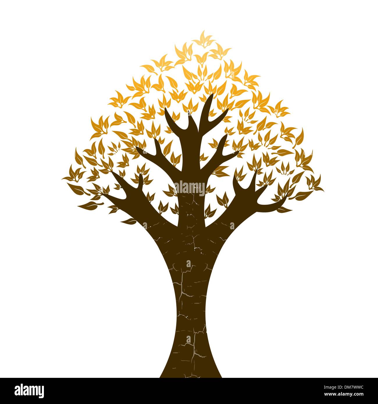 Abstract tree leaves Stock Vector Images - Alamy