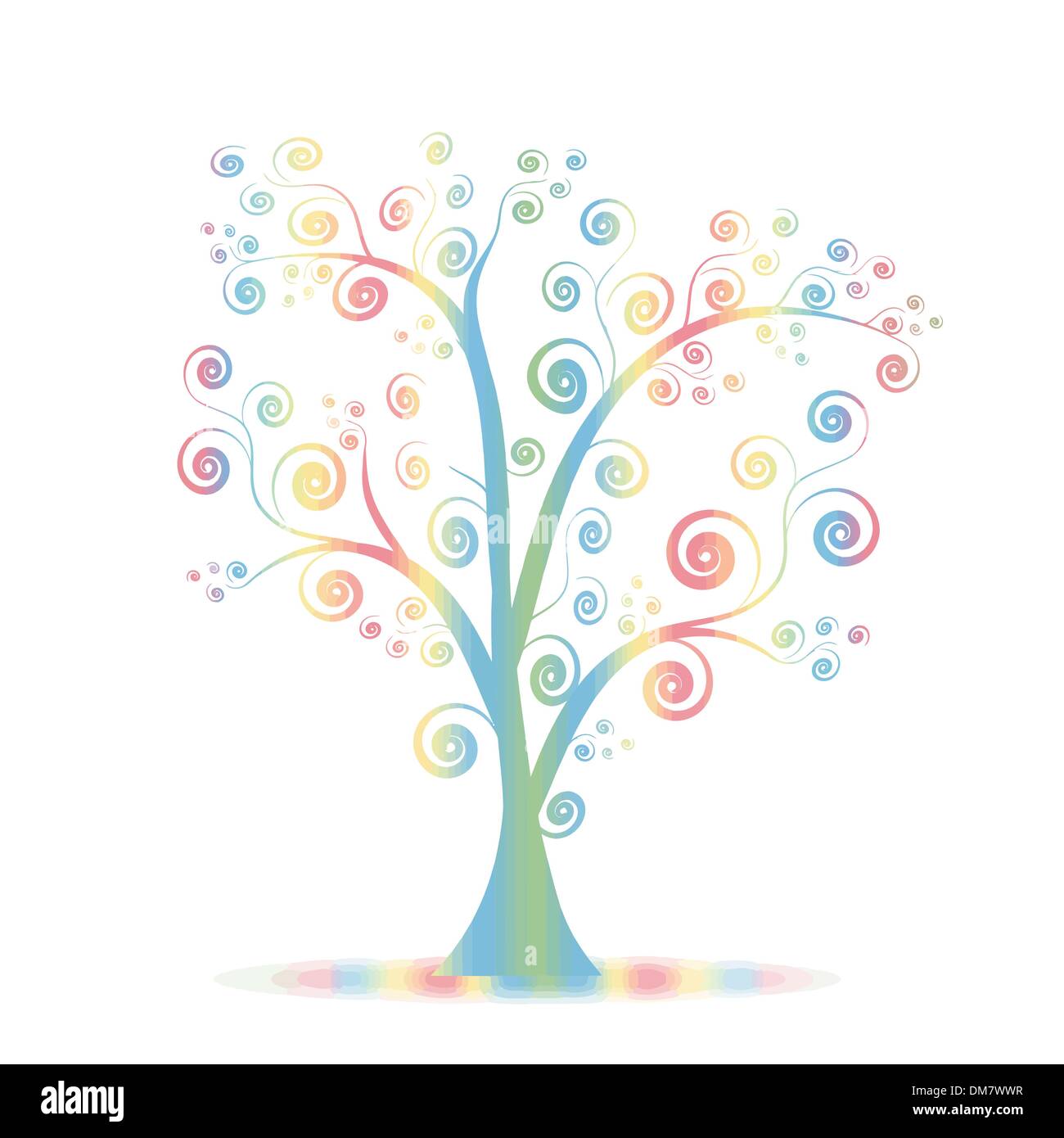 Colorful art tree Stock Vector Image & Art - Alamy