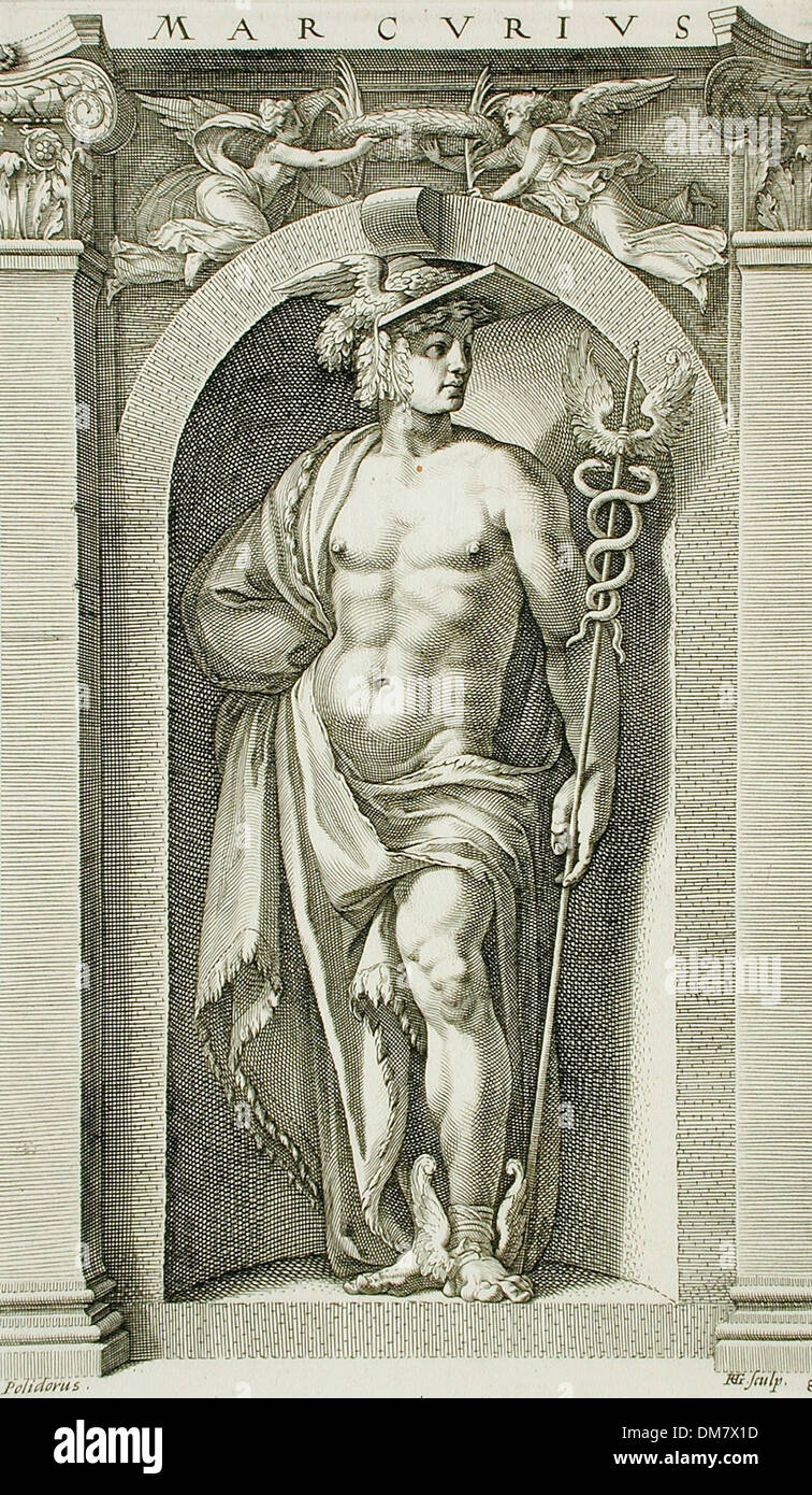 This artwork depicts the Roman god Mercury, associated with ...