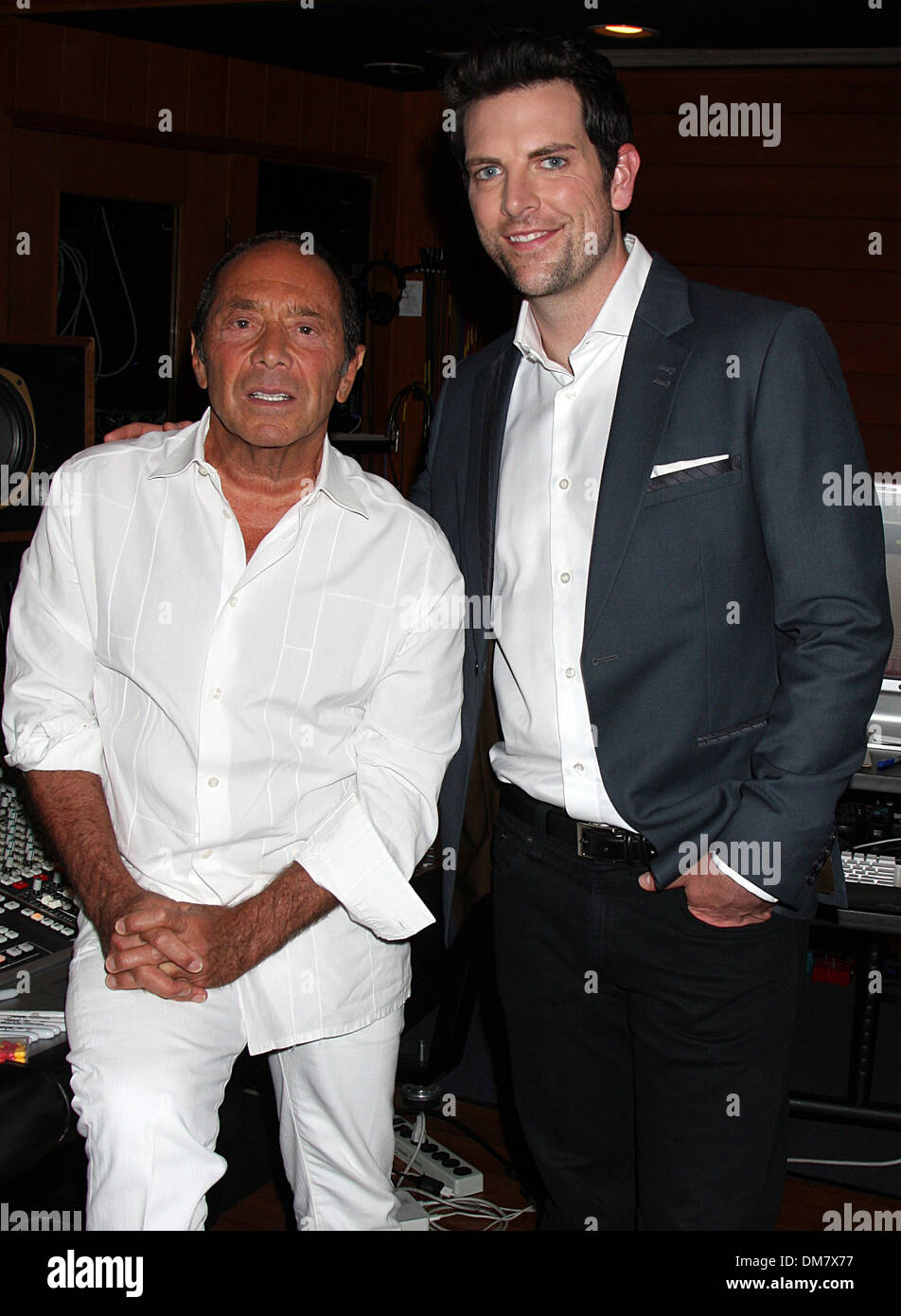 Paul Anka and Chris Mann attending a photo call for rewriting of "MY ...