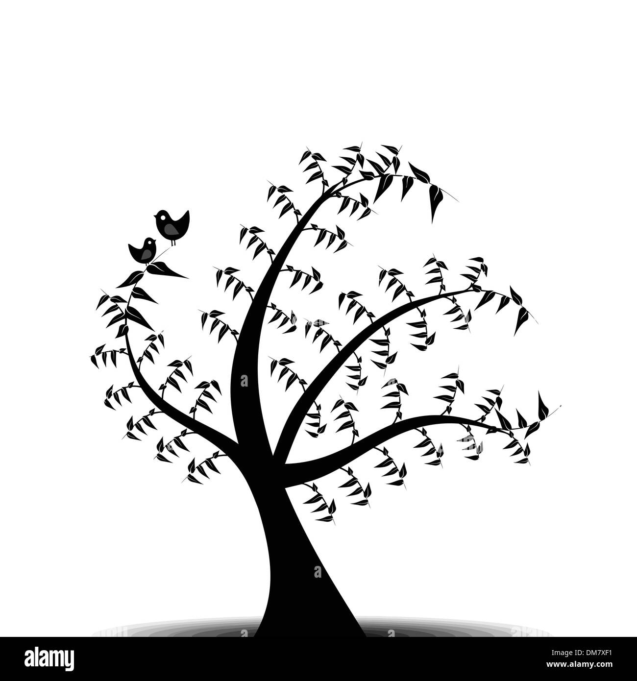 Tree birds Stock Vector Images - Alamy