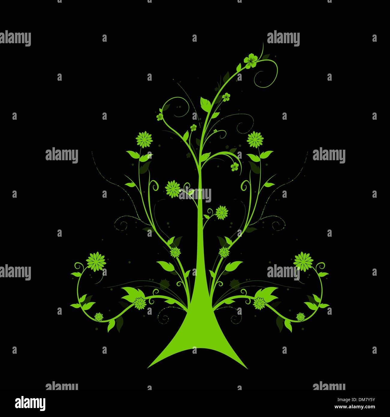 Beautiful abstract floral tree hi-res stock photography and images - Alamy