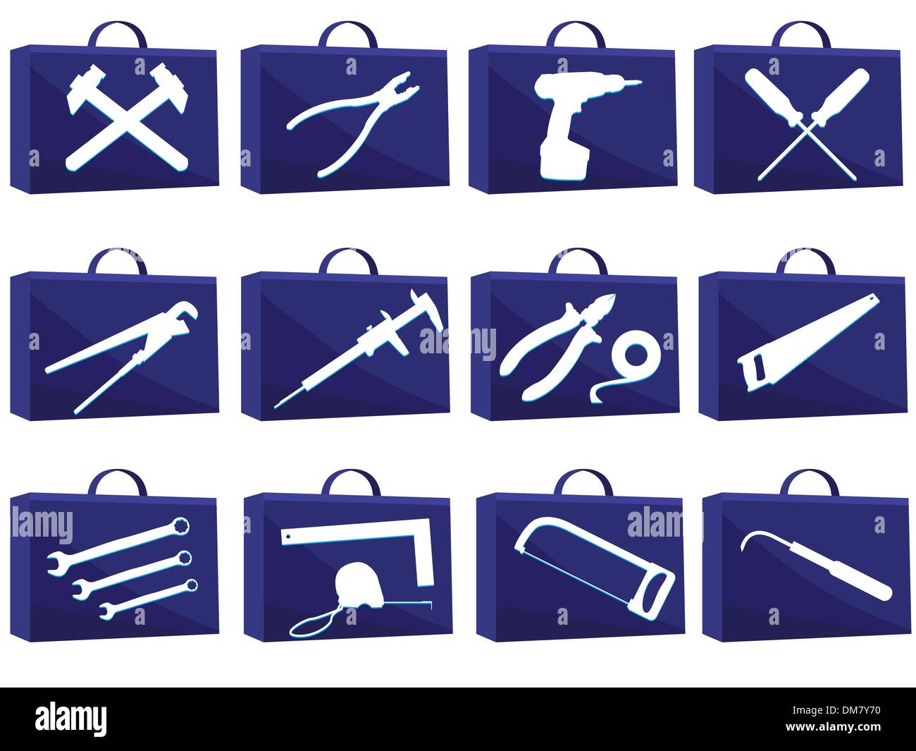 Set tools in tool Stock Vector Images - Alamy
