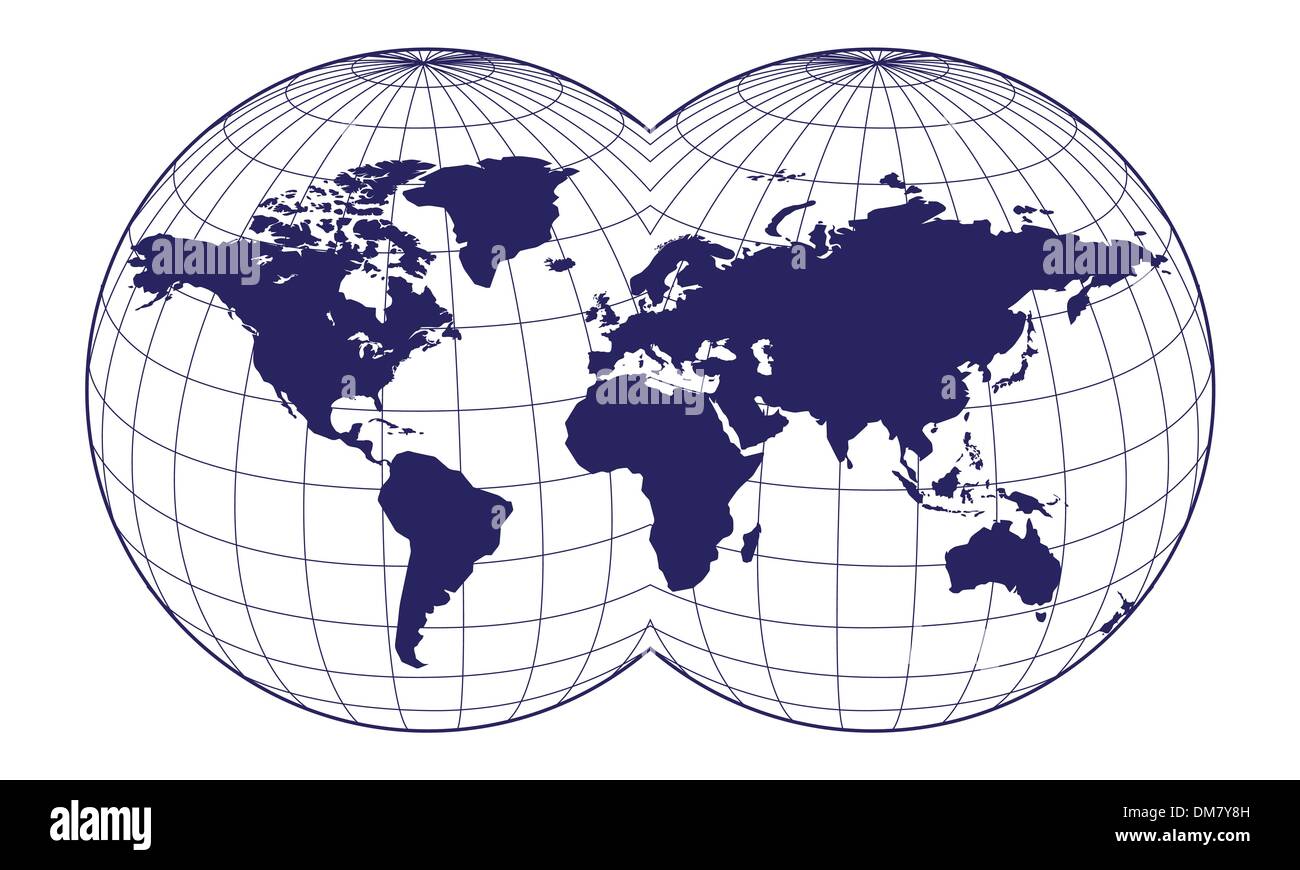 Modern world map hi-res stock photography and images - Alamy