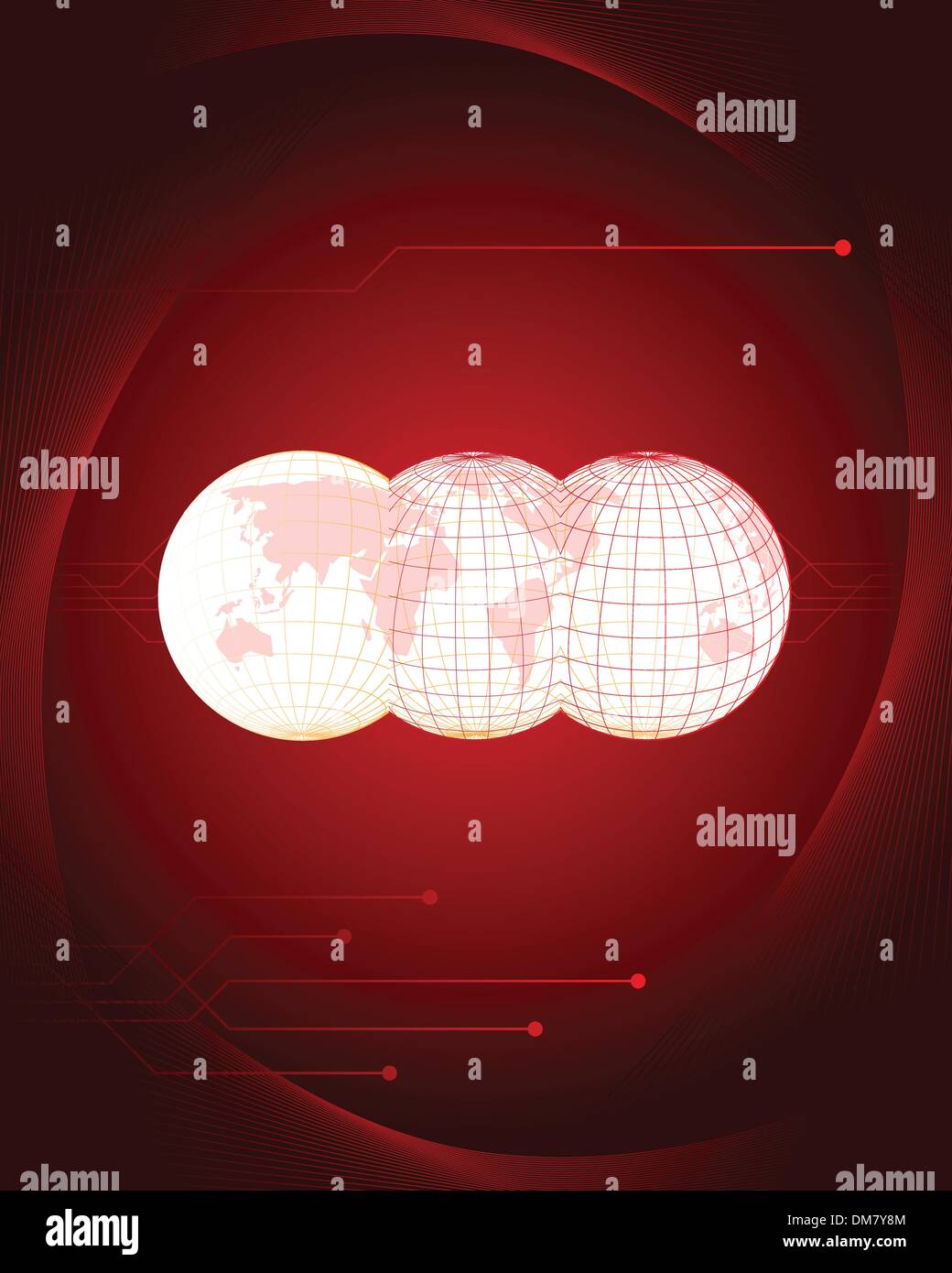 Red map Stock Vector Images - Alamy