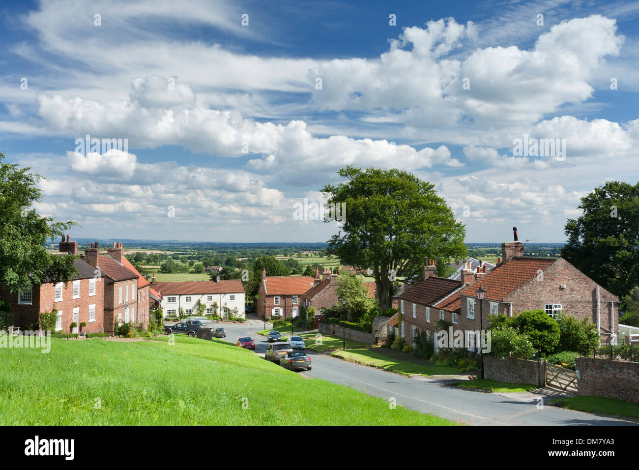 Crayke village green in North Yorkshire Stock Photo - Alamy