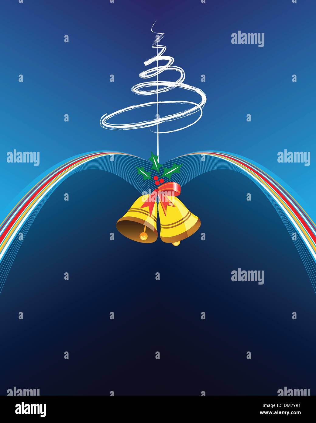 Christmas red balls bell Stock Vector Images - Alamy